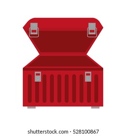 Red Tool Box Icon Over White Stock Vector (Royalty Free) 528098320
