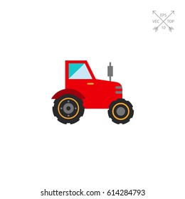 Red Tractor Icon Stock Vector (Royalty Free) 614284793 | Shutterstock
