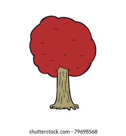Red Tree Cartoon Stock Vector (Royalty Free) 79698568 | Shutterstock