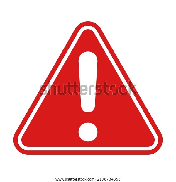 Red Triangle Icon Industry Safety Alarm Stock Vector (Royalty Free ...