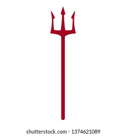 Red Trident Isolated On White Background Stock Vector (Royalty Free ...