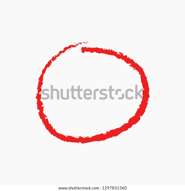 Red Underline Red Circle Highlights Circle: vector de stock (libre de ...