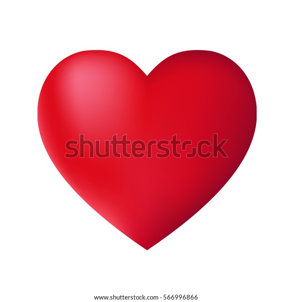 Red Valentine Heart Vector Illustration Stock Vector (Royalty Free ...