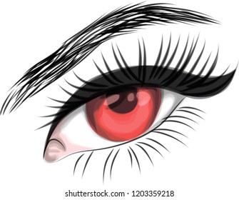 Red Vampire Eye Vector Eye Stock Vector (Royalty Free) 1203359218 ...