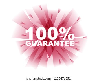Red Vector Banner 100 Guarantee Stock Vector (Royalty Free) 1205476351 ...