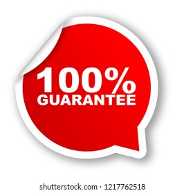 Red Vector Banner 100 Guarantee Stock Vector (Royalty Free) 1217762518 ...