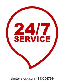 Red Vector Banner 247 Service Stock Vector (Royalty Free) 1332547244 ...