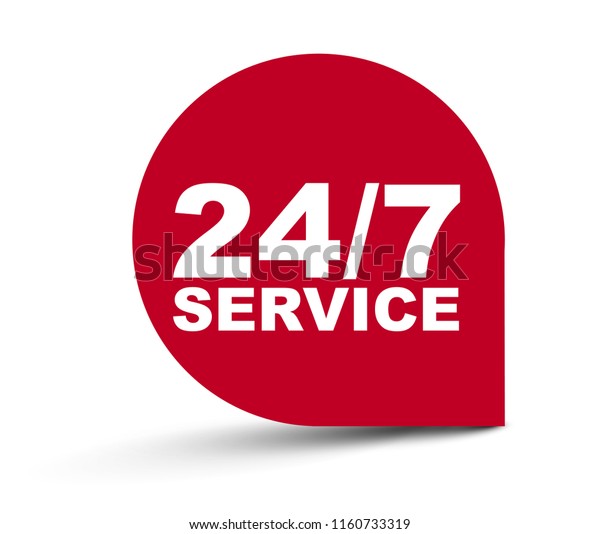 banner vector rojo servicio 24/7