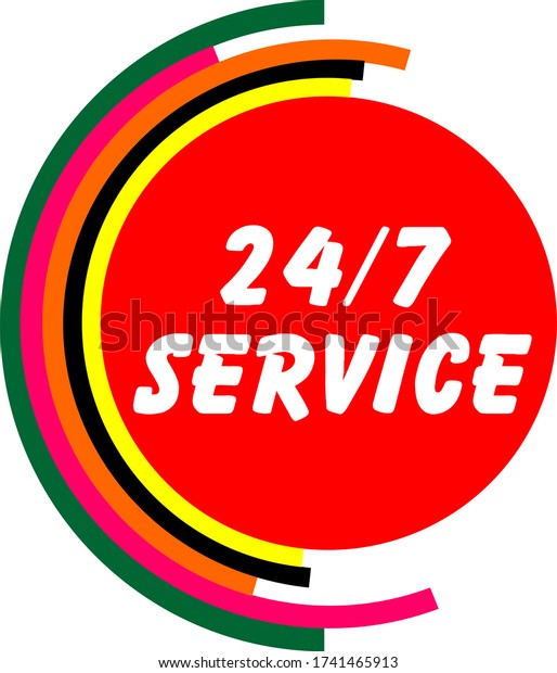 Red Vector Banner 247 Service Stock Vector (Royalty Free) 1741465913 ...