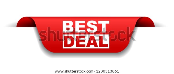Red Vector Banner Best Deal Stock Vector (Royalty Free) 1230313861 ...