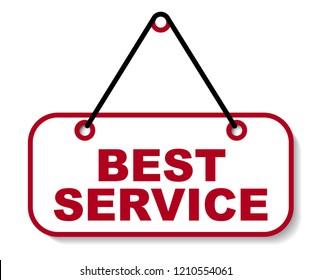 Red Vector Banner Best Service Stock Vector (Royalty Free) 1210554061 ...