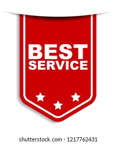 Red Vector Banner Best Service Stock Vector (Royalty Free) 1217762431 ...