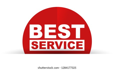 Red Vector Banner Best Service Stock Vector (Royalty Free) 1284177325 ...