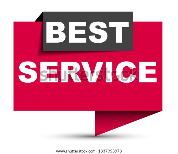 Red Vector Banner Best Service: vector de stock (libre de regalías ...