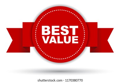 Red Vector Banner Best Value Stock Vector (Royalty Free) 1170380770 ...