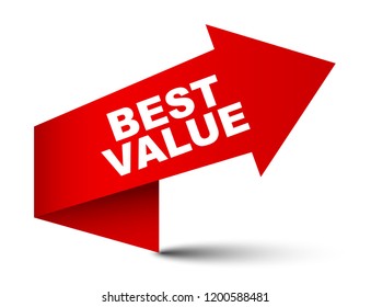 Red Vector Banner Best Value Stock Vector (Royalty Free) 1200588481 ...