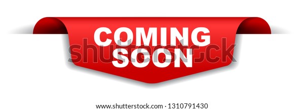 Red Vector Banner Coming Soon Stock Vector (Royalty Free) 1310791430