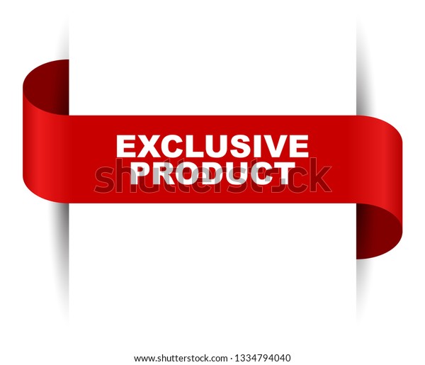Red Vector Banner Exclusive Product Stock Vector (Royalty Free) 1334794040