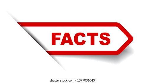 Red Vector Banner Facts Stock Vector (Royalty Free) 1377031043 ...