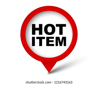 Red Vector Banner Hot Item Stock Vector (Royalty Free) 1216743163 ...