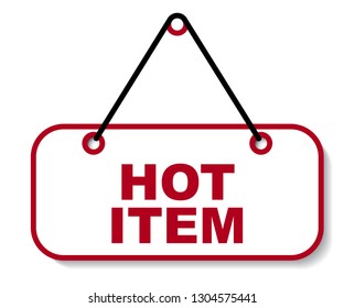 Red Vector Banner Hot Item Stock Vector (Royalty Free) 1304575441 ...