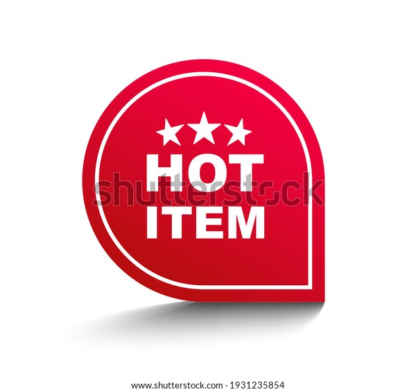 Red Vector Banner Hot Item Stock Vector (Royalty Free) 1931235854
