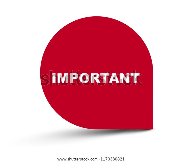 Red Vector Banner Important Stock Vector (Royalty Free) 1170380821 ...