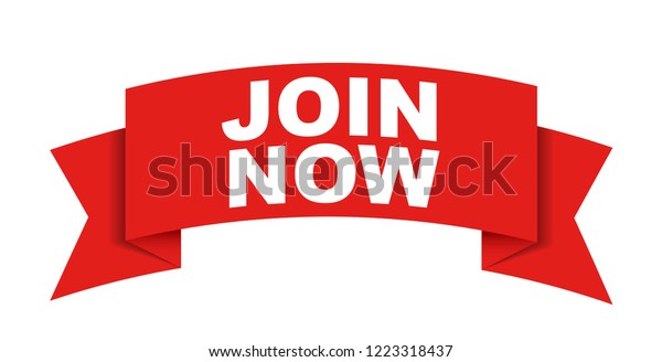 Red Vector Banner Join Now Stock Vector (Royalty Free) 1223318437 ...