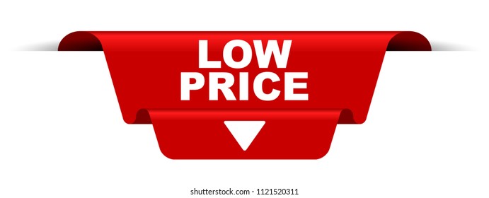 Red Vector Banner Low Price Stock Vector (Royalty Free) 1121520311