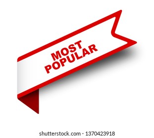 Red Vector Banner Most Popular Stock Vector (Royalty Free) 1370423918 ...