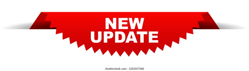 Red Vector Banner New Update Stock Vector (Royalty Free) 1352557340 ...