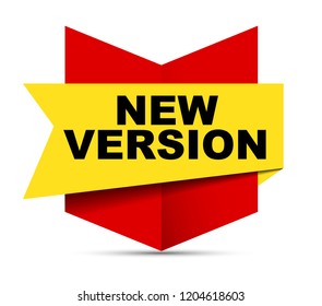 Red Vector Banner New Version Stock Vector (Royalty Free) 1204618603 ...