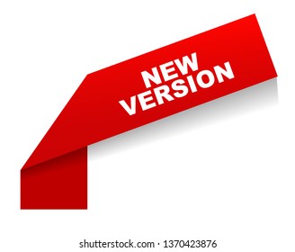Red Vector Banner New Version Stock Vector (Royalty Free) 1370423876 ...