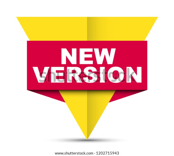 Red Vector Banner New Version Stock Vector (Royalty Free) 1202715943 ...