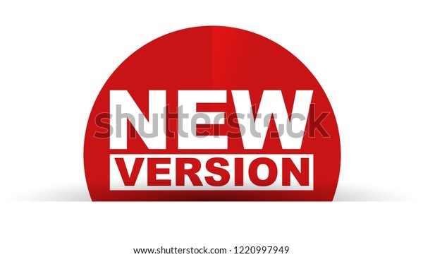Red Vector Banner New Version Stock Vector (Royalty Free) 1220997949
