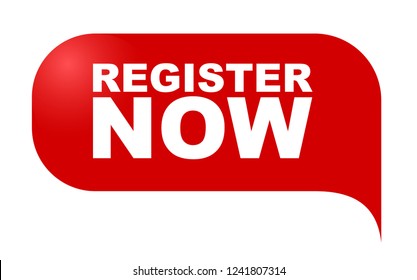 Red Vector Banner Register Now Stock Vector (Royalty Free) 1241807314 ...