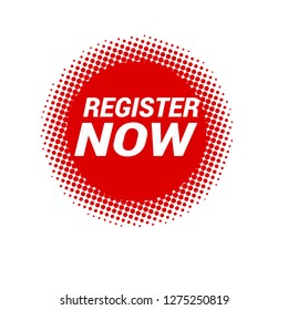 Red Vector Banner Register Now Stock Vector (Royalty Free) 1275250819 ...