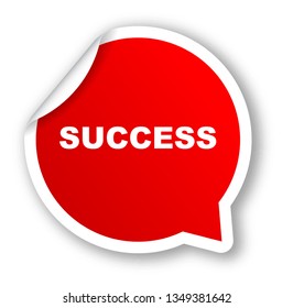 Red Vector Banner Success Stock Vector (Royalty Free) 1349381642 ...