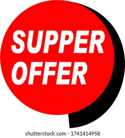 Red Vector Banner Supper Offer Stock Vector (Royalty Free) 1741414958 ...
