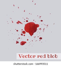 Red Vector Blob Watercolor Stock Vector (Royalty Free) 166993511 ...