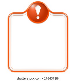 Red Vector Box Text Exclamation Mark Stock Vector (Royalty Free ...