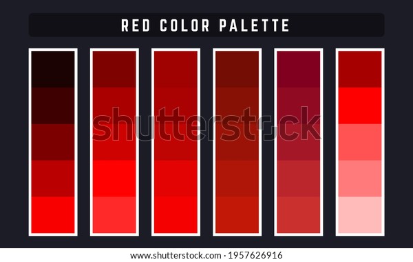 Red Vector Color Palette Stylish Design Stock Vector (Royalty Free ...