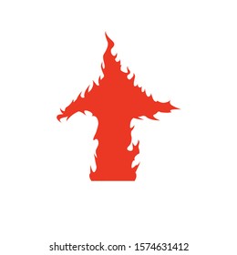 Red Vector Flame Arrow On White Stock Vector (Royalty Free) 1574631412 ...