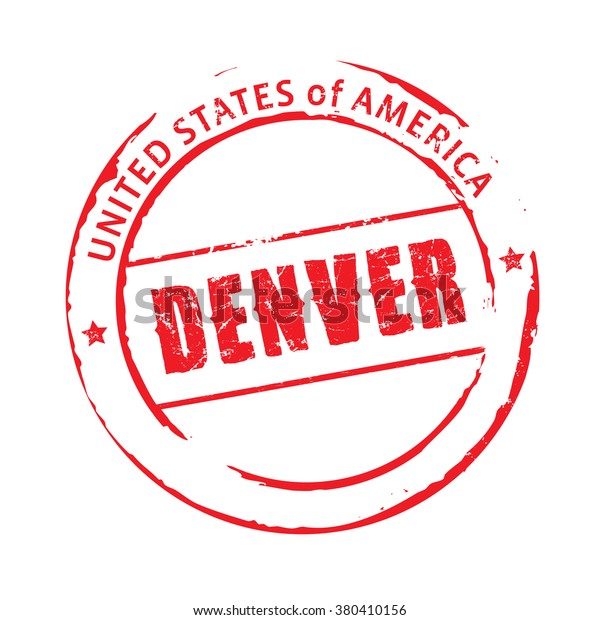 Red Vector Grunge Stamp Denver Stock Vector (Royalty Free) 380410156 ...