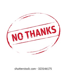 Red Vector Grunge Stamps No Thanks Stock Vector (Royalty Free ...