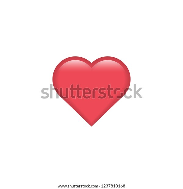 Red Vector Heart Icon Heart Emoji Stock Vector (Royalty Free ...