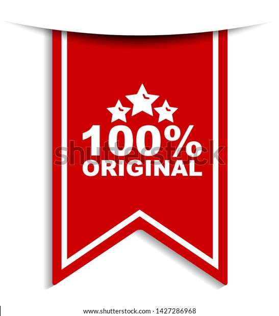 Red Vector Illustration Banner 100 Original Stock Vector (Royalty Free ...