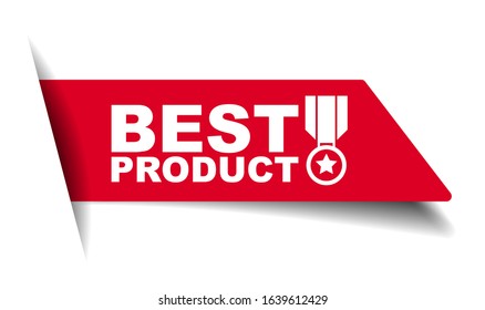 Red Vector Illustration Banner Best Product Stock Vector (Royalty Free ...