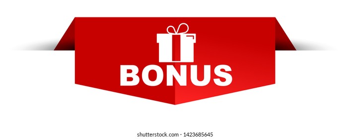 Red Vector Illustration Banner Bonus Stock Vector (Royalty Free ...