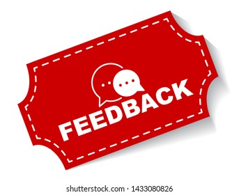 Red Vector Illustration Banner Feedback Stock Vector (Royalty Free ...